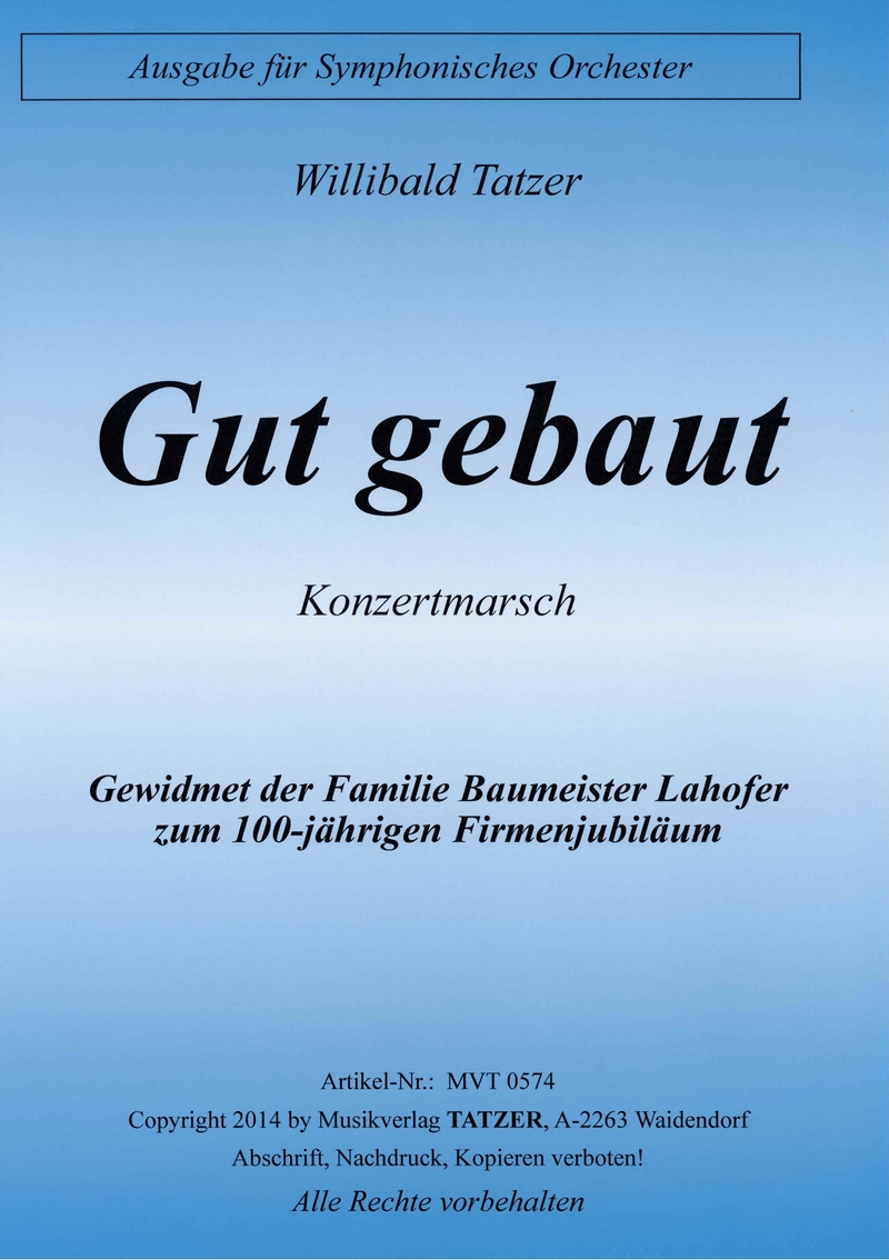 Gut gebaut - Märsche - Musikverlag Abel